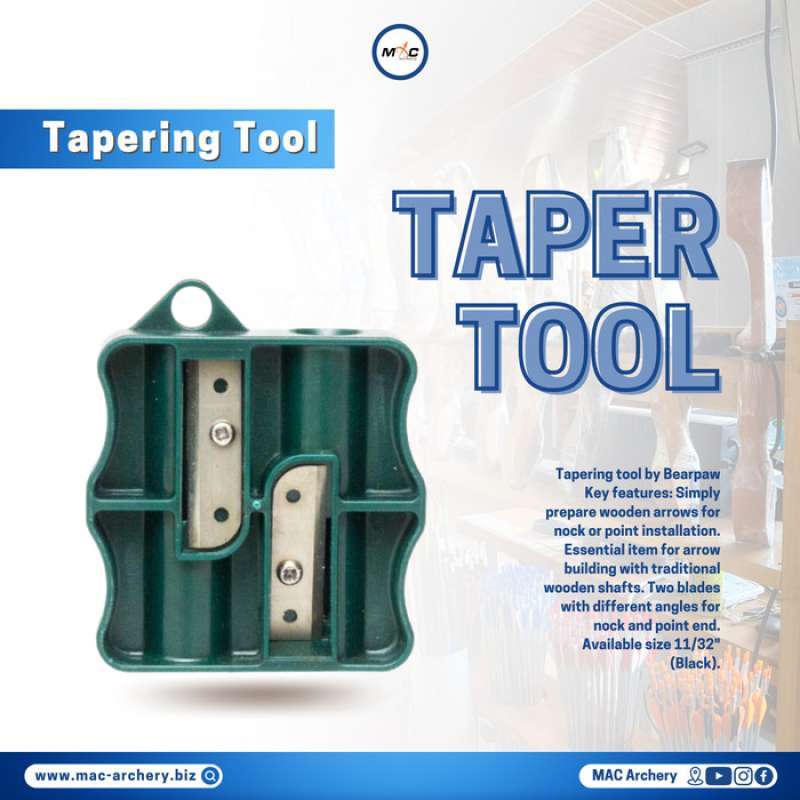 Jual Bearpaw Sharpener Wooden Shaft Taper Tool-arrow Bambu Kayu Di ...