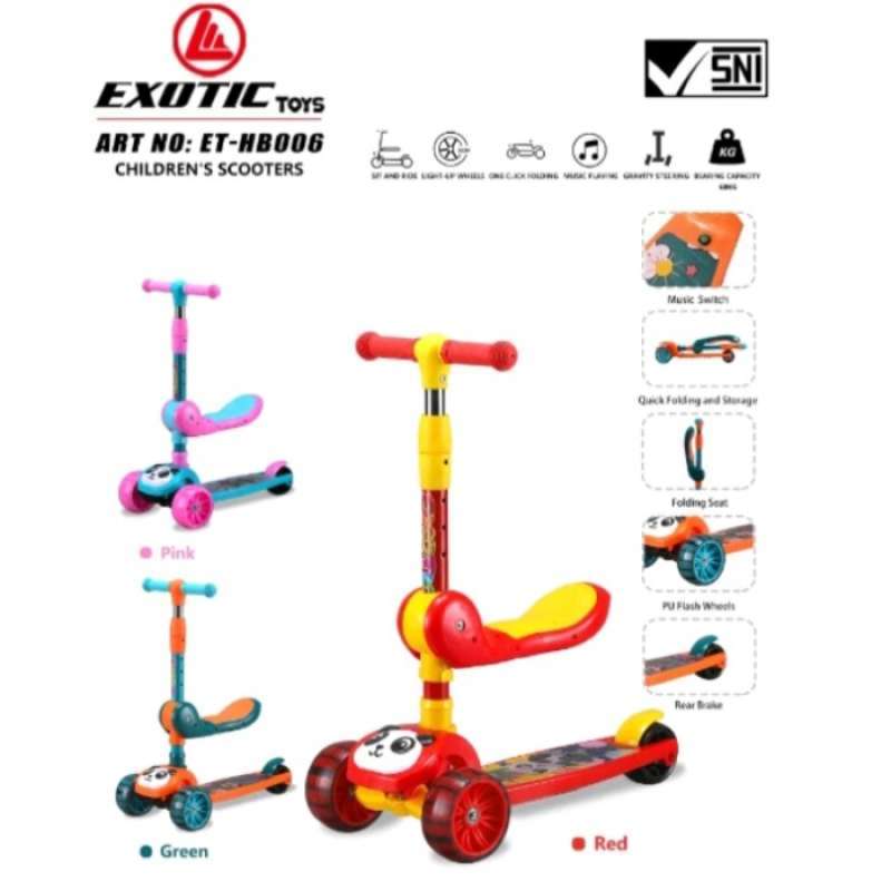Jual Scooter Exotic Hb 006 | Otoped Anak Bangku Duduk Lipat | Skuter ...