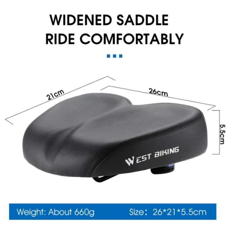 Jual West Biking Yp0801133 Sadel Jok Sepeda Listrik Mtb Seli Lebar ...