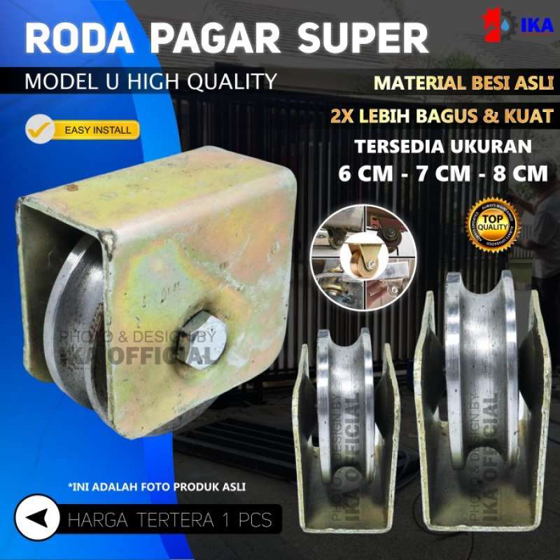 Promo Roda Pagar Roda Bubut Besi Super As Ukuran - Rell Siku + Bulat ...