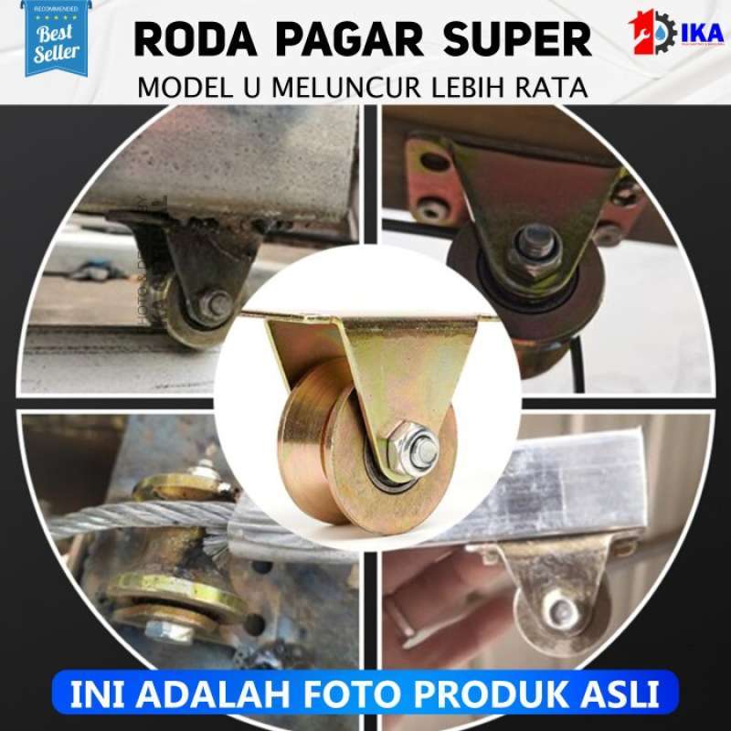 Promo Roda Pagar Roda Bubut Besi Super As Ukuran - Rell Siku + Bulat ...