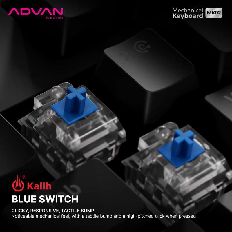 Promo Mechanical Keyboard Advan Mk02 Gaming Keyboard Tkl Rgb Backlit ...