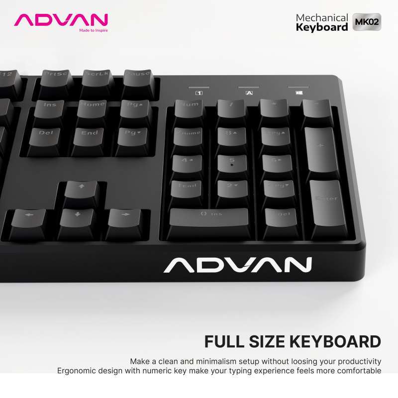 Promo Mechanical Keyboard Advan Mk02 Gaming Keyboard Tkl Rgb Backlit ...