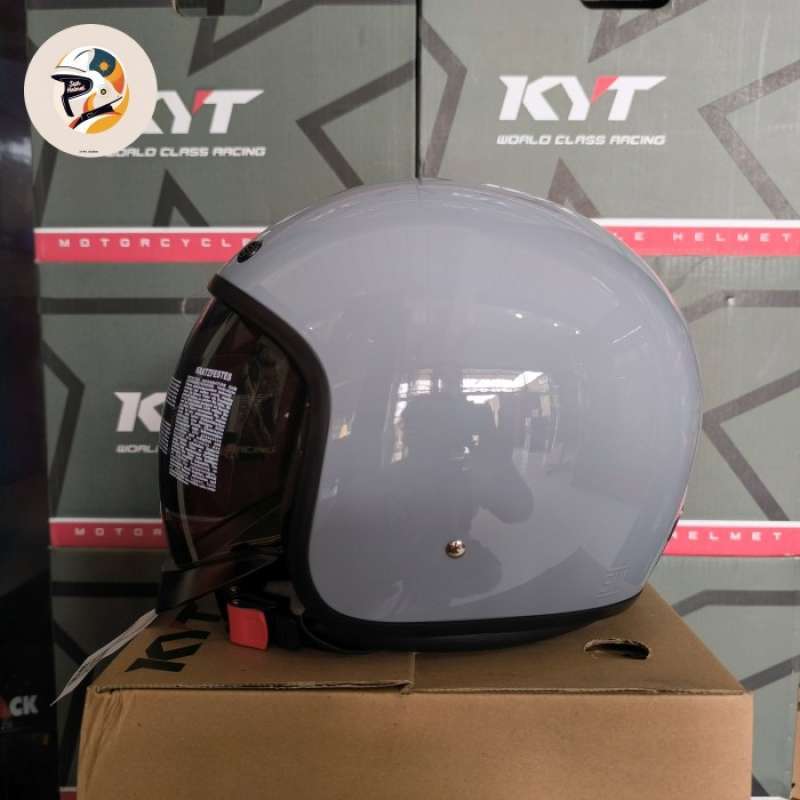 Jual Helm Half Face Jadul Retro Mds Magnum Solid Grey Gloss - L Di ...