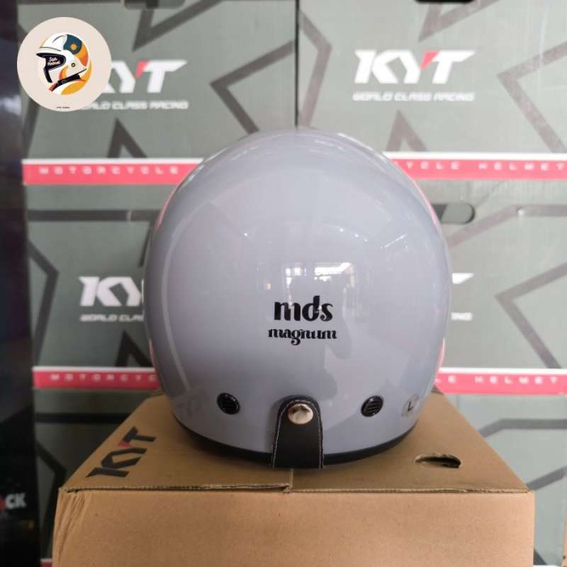 Jual Helm Half Face Jadul Retro Mds Magnum Solid Grey Gloss - L Di ...