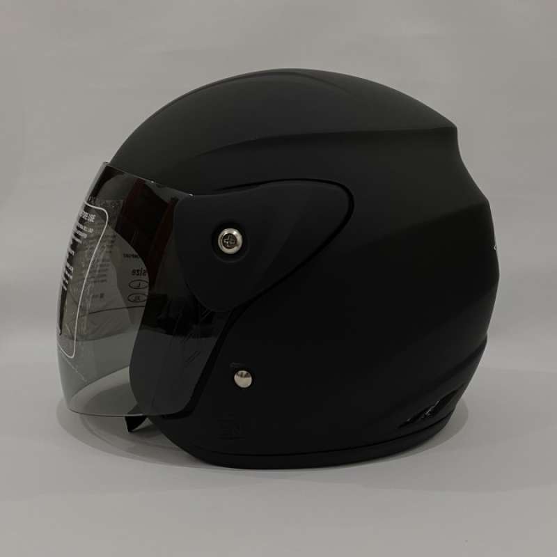 Jual Helm Half Face Nuvo Evo Sni Dewasa Polos Hitam Doff - 011 Di ...