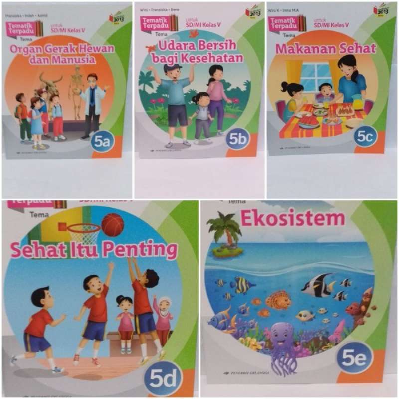 Promo Buku Paket Tematik Kelas 5a Sampai Kelas 5e Sd/mi Kelas 5 Erlangga Diskon 23% Di Seller ...