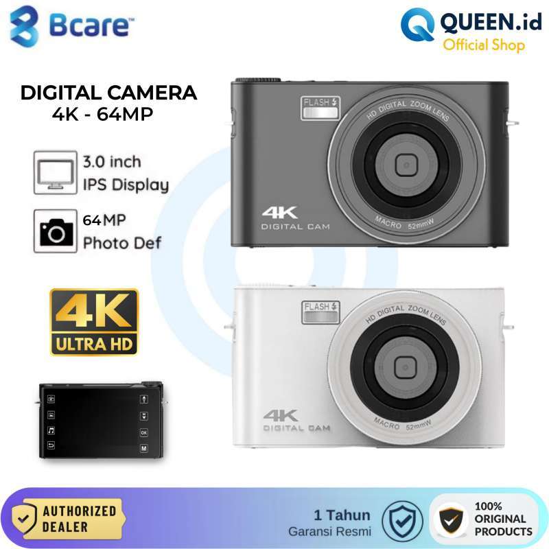 Jual Bcare Mirrorless Digital Camera 64mp 4k - Kamera Pocket 3.0 Ips Touch Screen Display ...