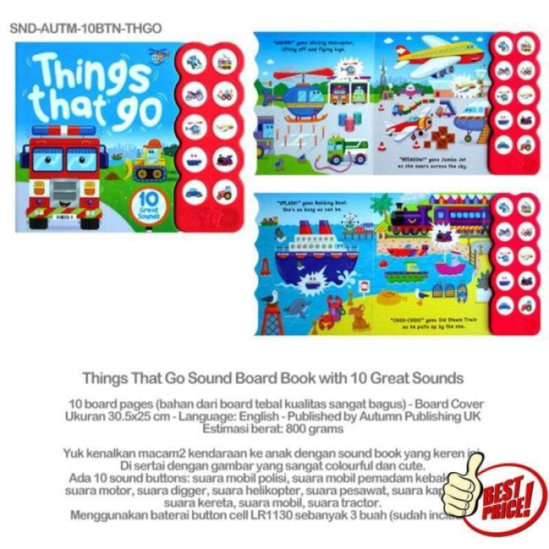 Promo Things That Go Sound Board Book With 10 Great Sounds Diskon 23% ...