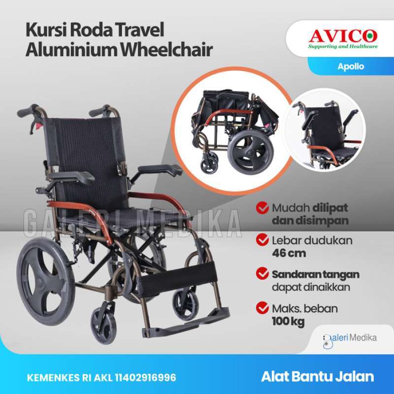 Promo Kursi Roda Travel Avico Athena 12 Wheelchair Avico Khusus Gojek ...