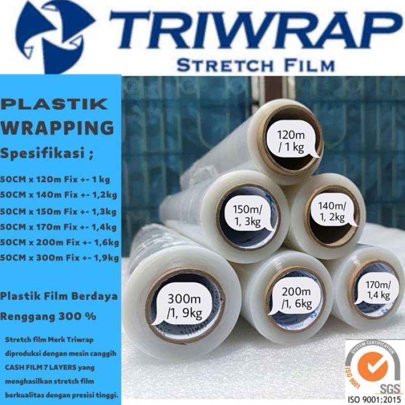 Jual Plastik Wrapping 50 Cm Stretch Film Wrapping Plastik Wrap Packaging - 50cm X 140m Di Seller ...