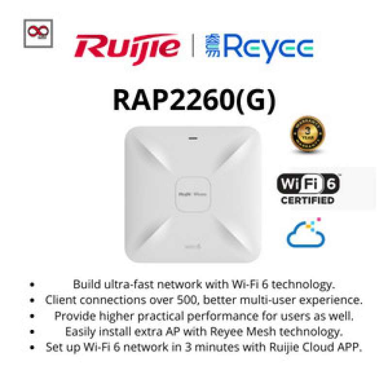 Promo Rg-rap2260g Ruijie Reyee Wifi6 Ceiling Indoor Access Point Harga ...
