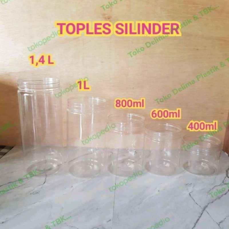 Jual Toples Tabung Silinder Plastik Tebal 300ml - 1400ml Eceran Di ...