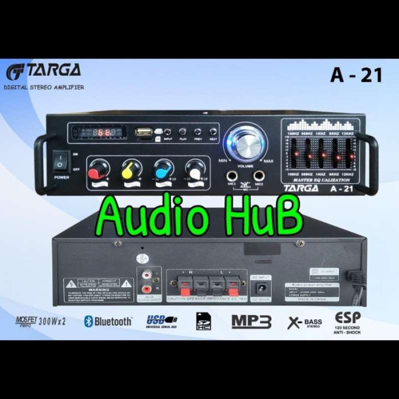 Promo Power Amplifier Targa A21 Ampli Targa A 21 Original Usb Bluetooth ...