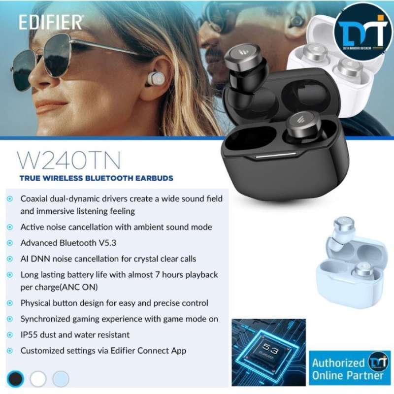 Promo Edifier W240tn Tws -true Wireless Noise Cancellation In-ear ...