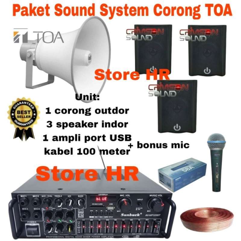 Promo Paket Sound Toa Mesjid / Mushola (indoor 3 Outdoor 1 ) Diskon 23% ...