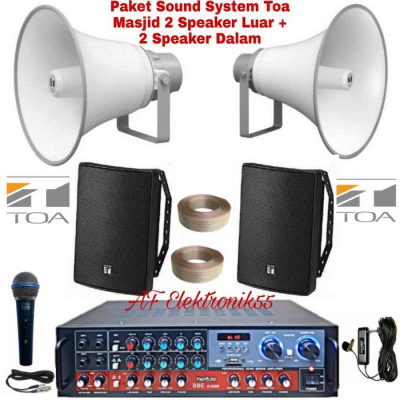 Promo Paket Sound System Toa Masjid 2 Speaker Luar+2 Speaker Dalam ...