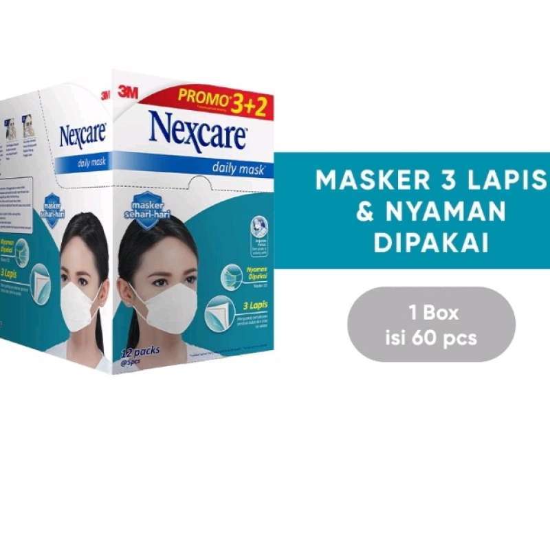Promo Nexcare 3m Masker Daily Fit Mask Putih Rejuvenate Box Diskon 23% ...