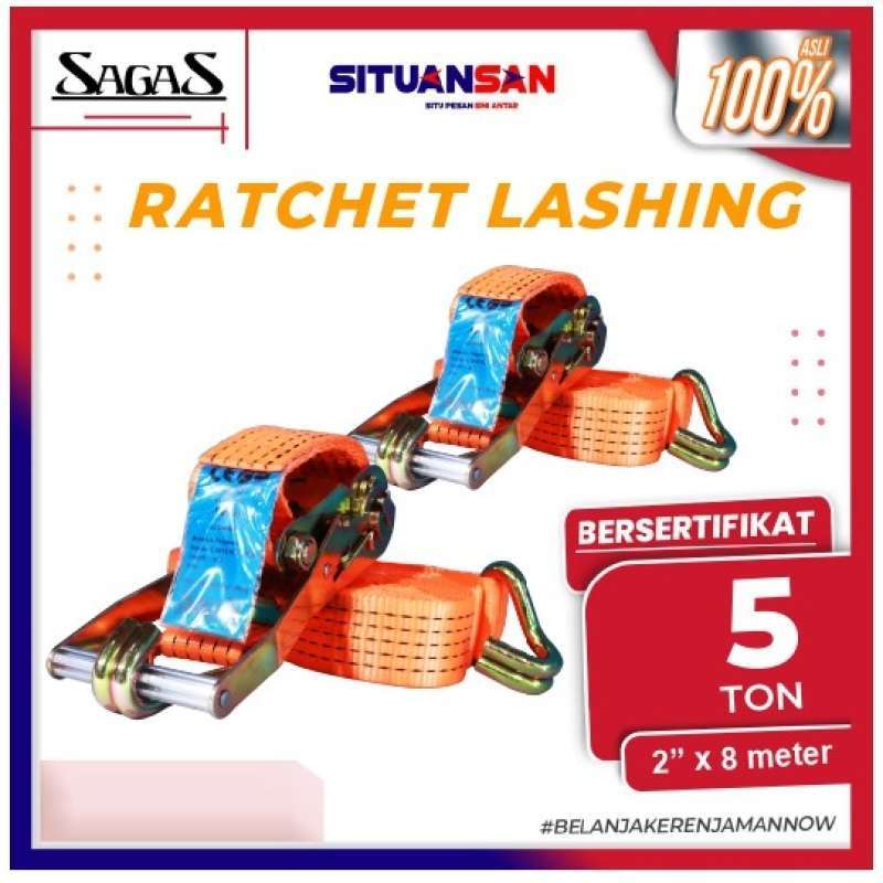 Jual Ratchet Tie Down 5 Ton Cargo Lashing Belt Tali Pengikat Barang ...