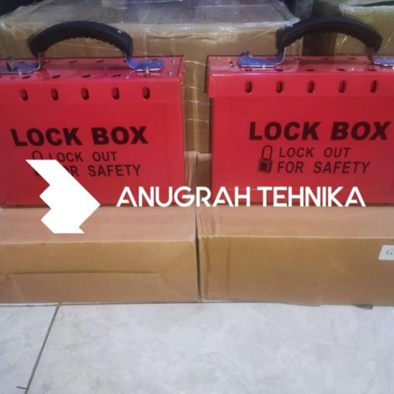 Jual Safety Loto Box For Lockout Tagout Lock Devices Up To 12 Padlocks ...