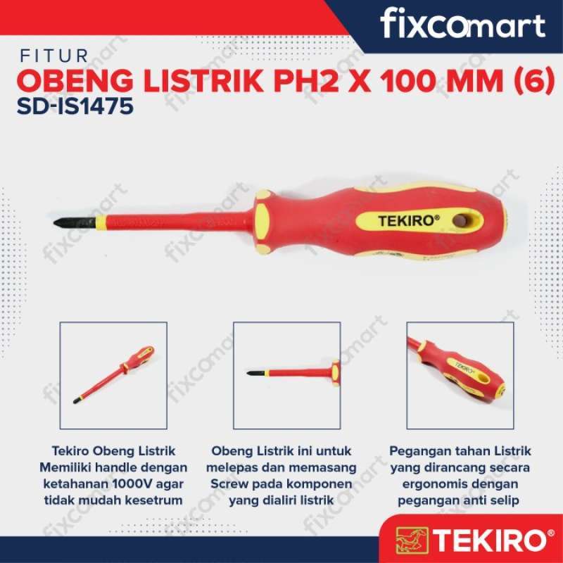 Jual Tekiro Obeng Listrik (+) Ph2 X 100 Mm / Tekiro Obeng Plus Di Seller Yama - Cengkareng Timur ...