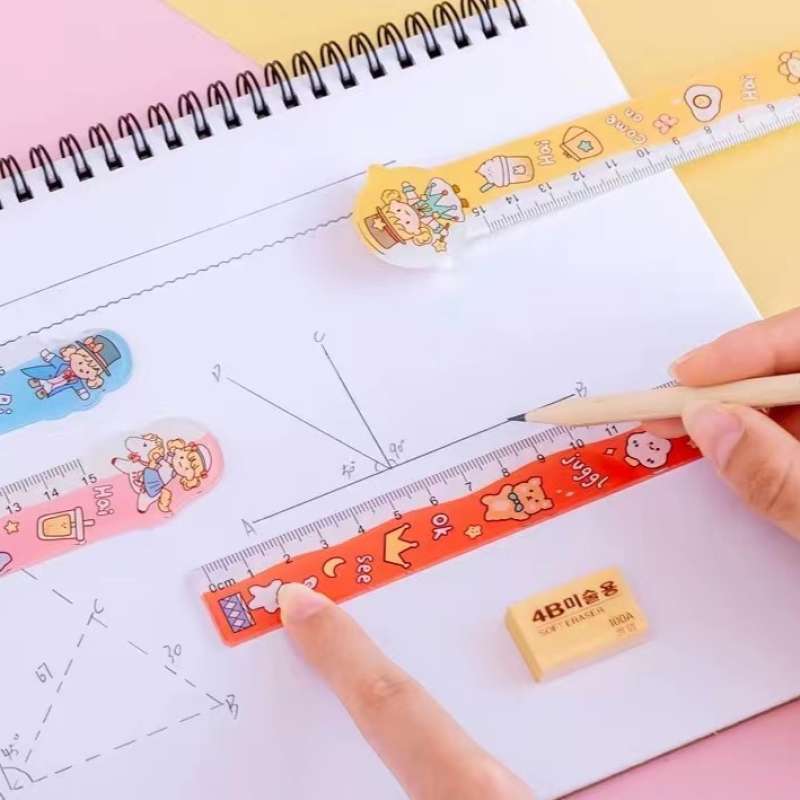 Jual Penggaris Lucu Kartun Cute Ruler 15cm Pengaris Sekolah Kantor ...