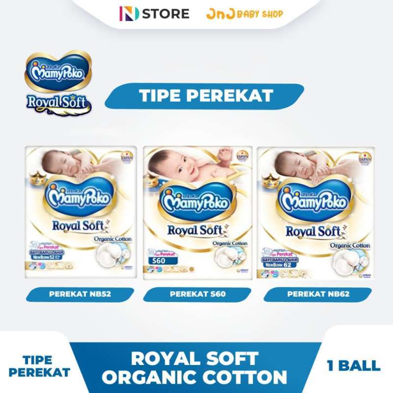 Jual Mamypoko Royal Soft Perekat Nb52/nb62/s60/m56 1 Ball - New Born/bayi Baru Lahir - Rs Prekat ...