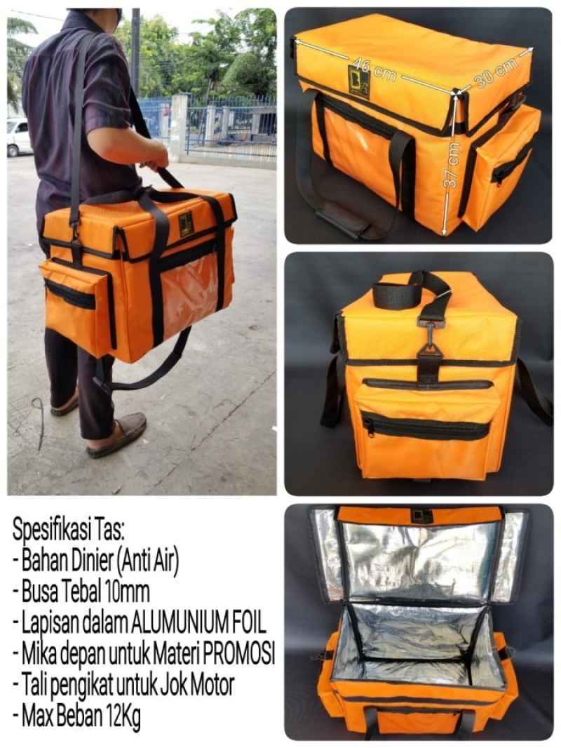 Promo Tas Kurir Lapis Foil 50l Tahan Panas Dingin Delivery Bag Grab ...