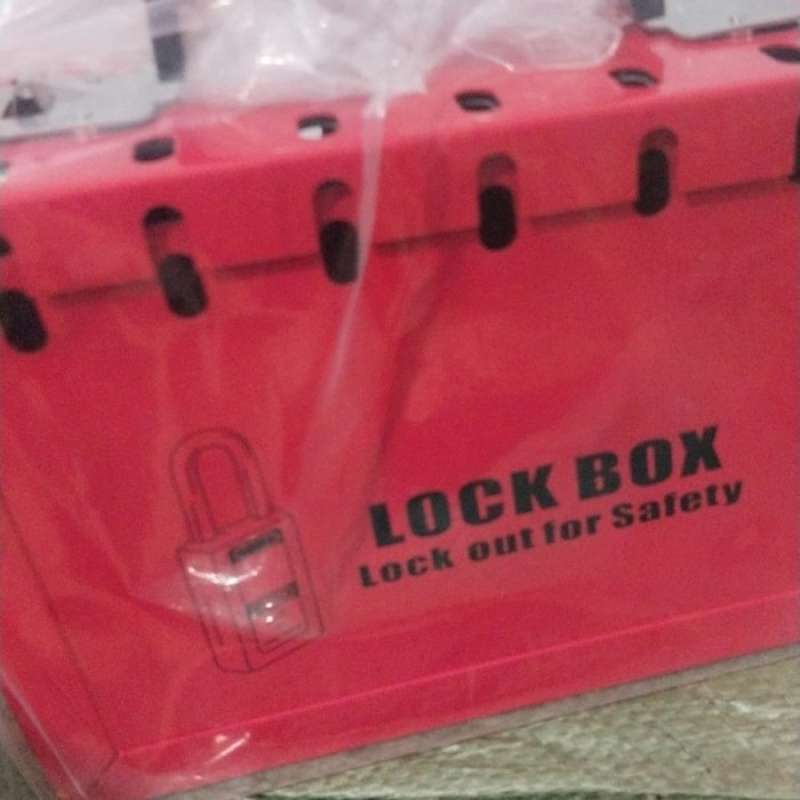Jual Safety Loto Box For Lockout Tagout Lock Devices Up To 12 Padlocks ...