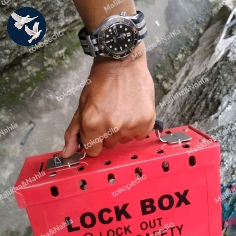 Jual Safety Loto Box For Lockout Tagout Lock Devices Up To 12 Padlocks ...