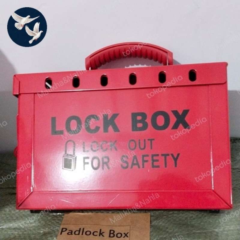 Jual Safety Loto Box For Lockout Tagout Lock Devices Up To 12 Padlocks ...