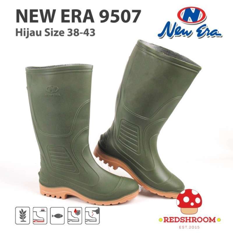 Promo Sepatu Boot Tinggi New Era 9507 Hijau - Sepatu Perkebunan ...