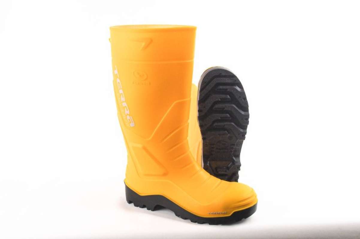 Promo Sepatu Boot Safety Tinggi-ap Boots Terra S4-hitam Kuning-toe Cap ...
