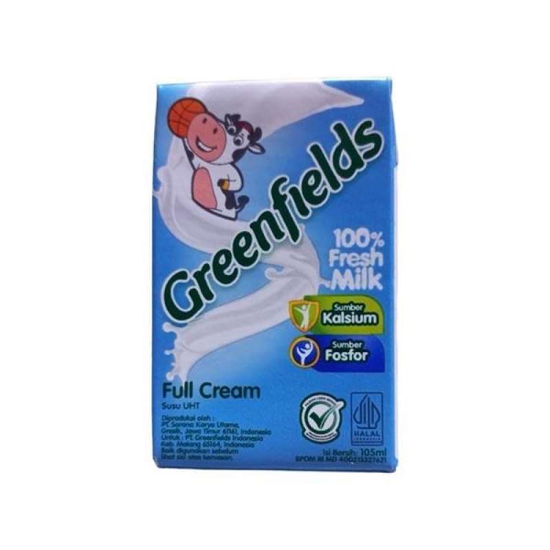 Jual Susu Uht Greenfield Greenfields Full Cream - Chocolate - Strawberry Milk - Fullcream 200ml ...