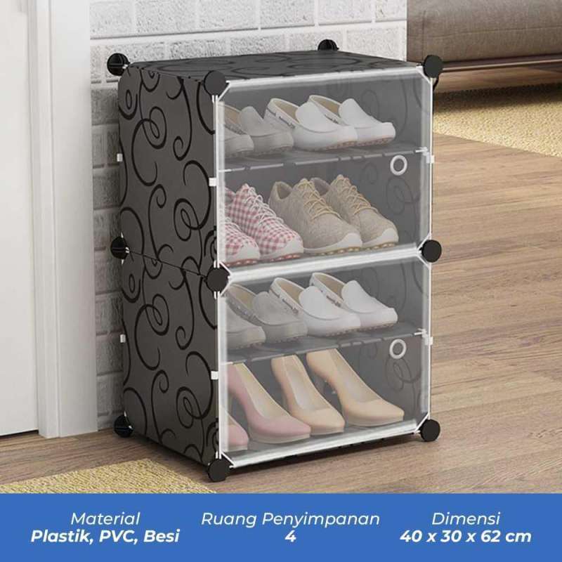 Jual Weiliang Rak Sepatu Sendal 4 Susun Shoe Shelf Cabinet Ssa8 Rak ...