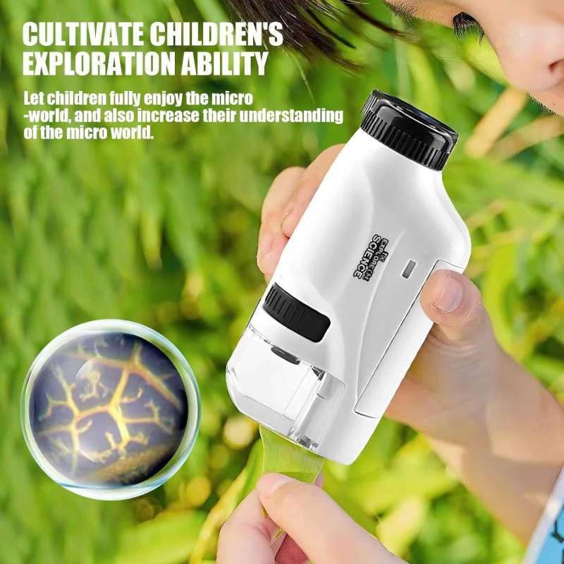 Jual Linmora Mikroskop Mini Pocket Lab 60x-120x Magnification Lz8602 ...