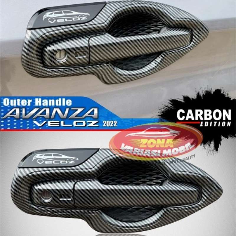 Promo Cover Door Handle Outer Pintu All New Avanza Veloz Xenia 2022 Carbon Diskon 27% Di Seller ...