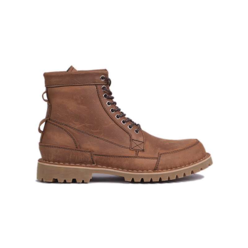 Jual Sepatu Kulit Boots Pria Koku Footwear Kratos Tan Coklat Muda Di ...