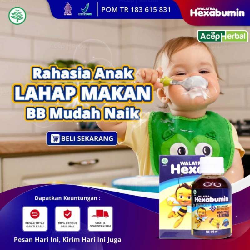 Promo Hexabumin Madu Plus Albumin Anak Original Vitamin Kesehatan Anak ...