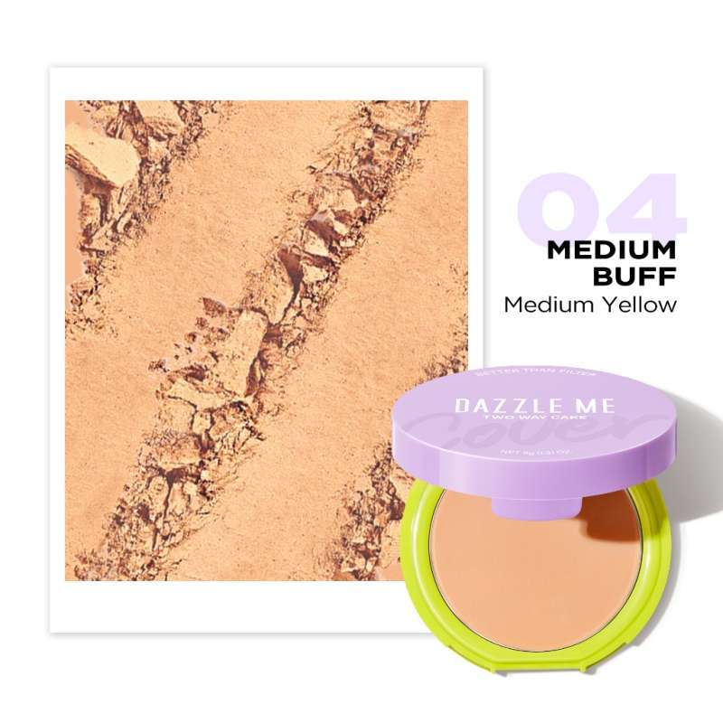 Promo [new Launch] Dazzle Me Better Than Filter Double Kill Two Way Cake Powder - 04 Medium Buff ...