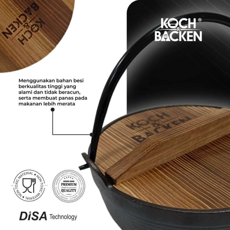 Jual Koch&backen Cast Iron Hotpot + Wooden Lid Series-panci Shabu ...