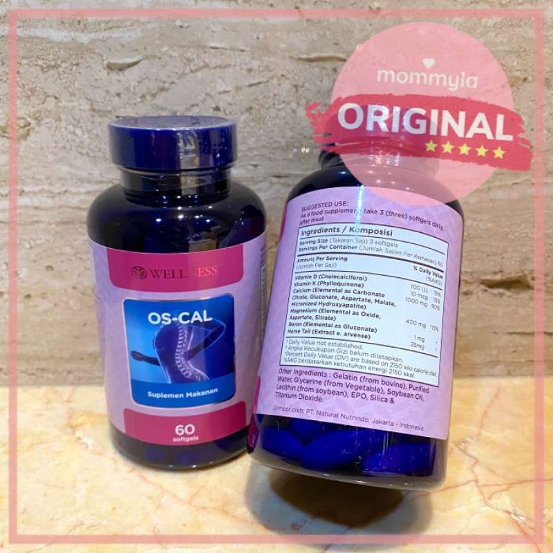Promo Wellness Os Cal (60) Vitamin Tulang Calcium 1000mg Diskon 23% Di ...