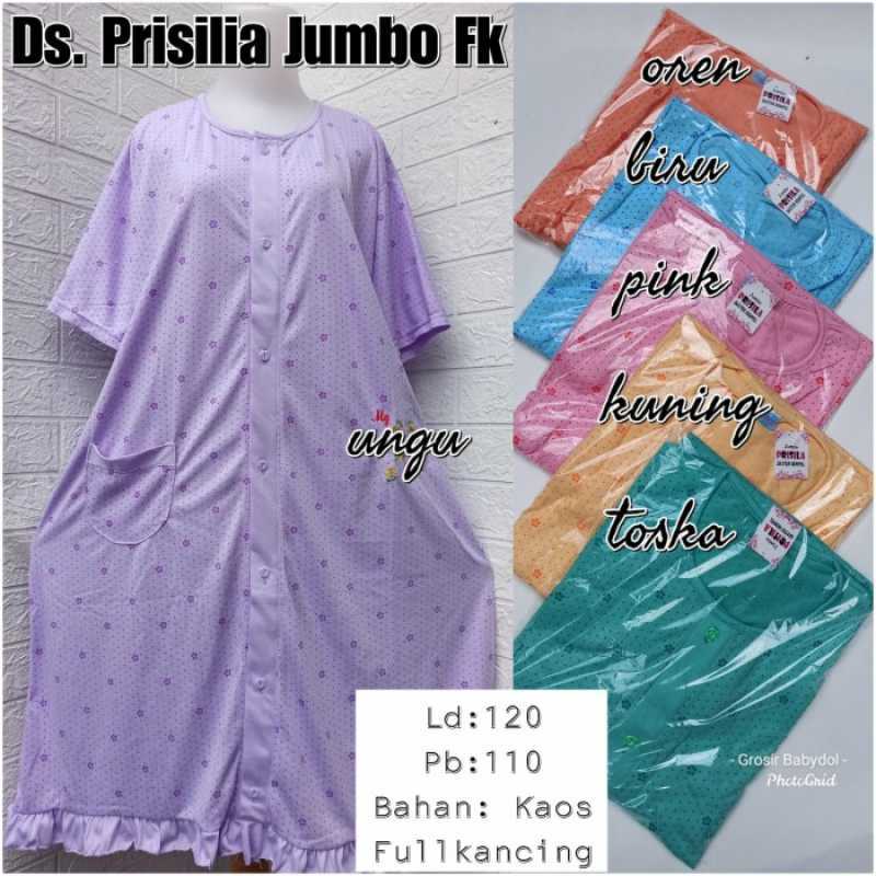 Jual Daster Jumbo Prisillia K5 Full Kancing Busui Friendly Ld 120 Cm ...