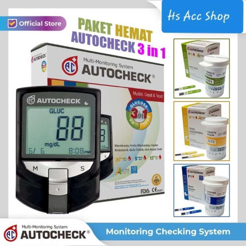 Promo Paket Lengkap Autocheck Gcu+strip Glucose,strip Urid Acid,strip ...