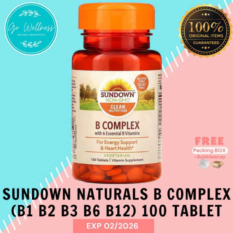 Promo Sundown Naturals Vitamin B Complex B-complex 100 Tablet Diskon 23 ...