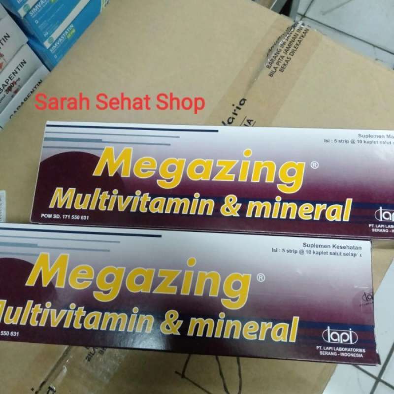Promo Megazing Multivitamin Vitamin Zinc Isi 50 Kaplet Diskon 23% Di ...