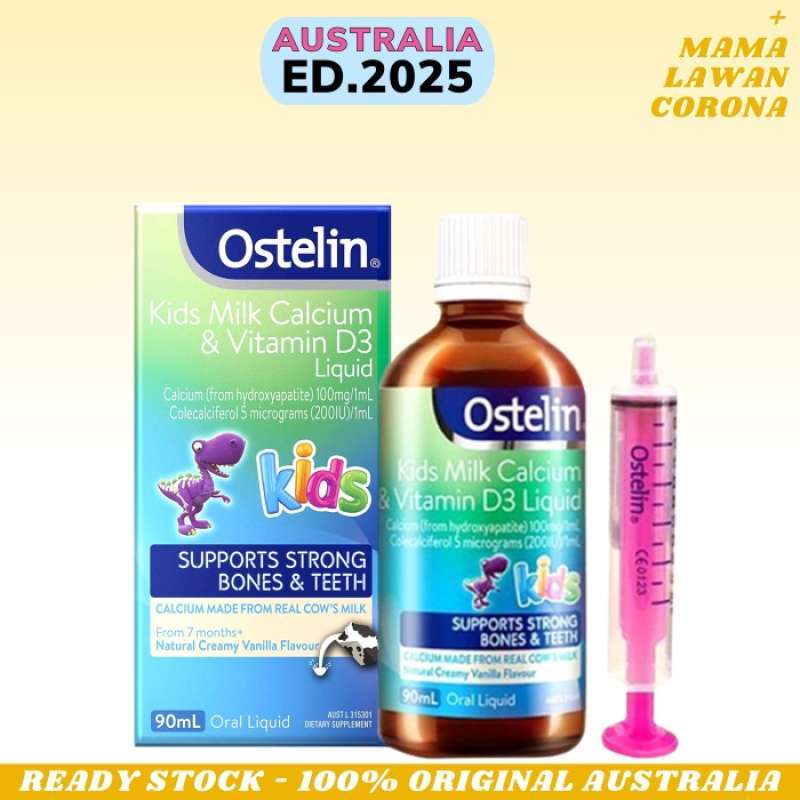 Promo Ostelin Kids Milk Calcium Vitamin D3 Liquid 90ml Vit D Drops Drop ...
