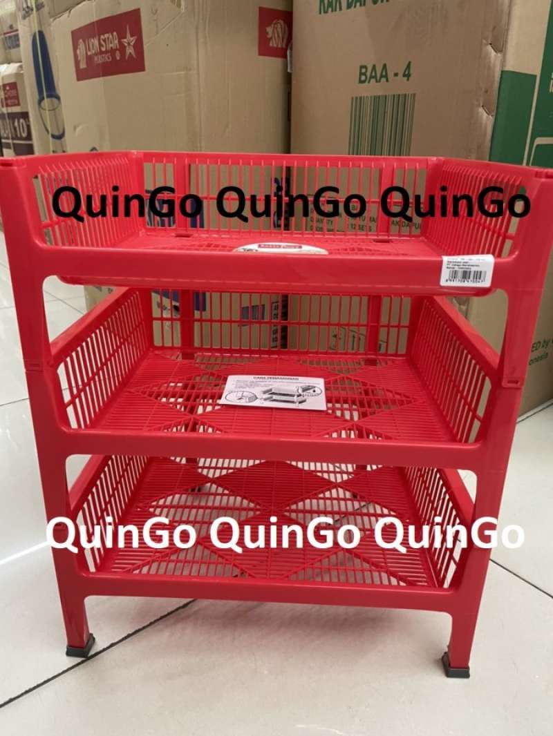 Promo Lion Star Basic Home Kayu Manis Rak Piring Plastik Gelas Susun ...