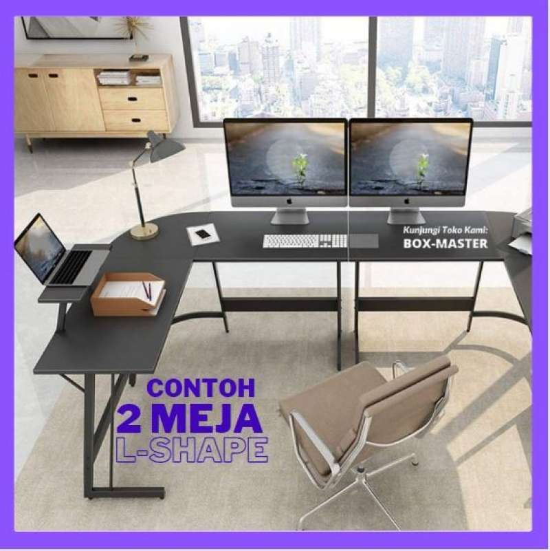 Promo Meja L Gaming Meja Kerja Bentuk L Meja Sudut Corner Table L Shape ...