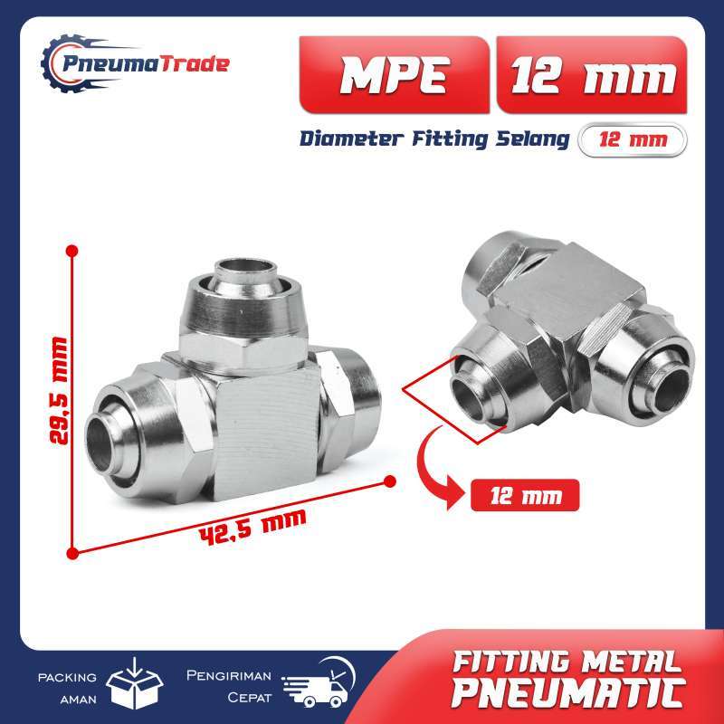 Jual Tee Fitting Metal Pneumatic Model T Mpe - Mpe 6 Di Seller ...